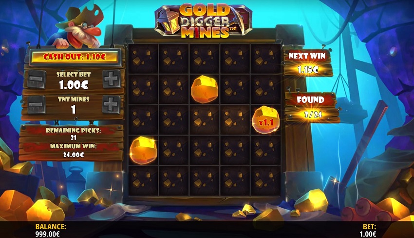 Gold Digger Mines Game Review 2024 🏆 RTP, Bonuses + Demo